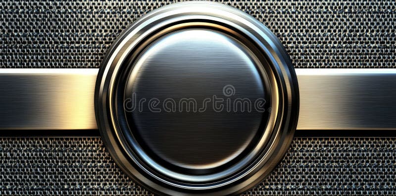 The Metal Surface in a Studio Reflects Light with Intricate Circular ...