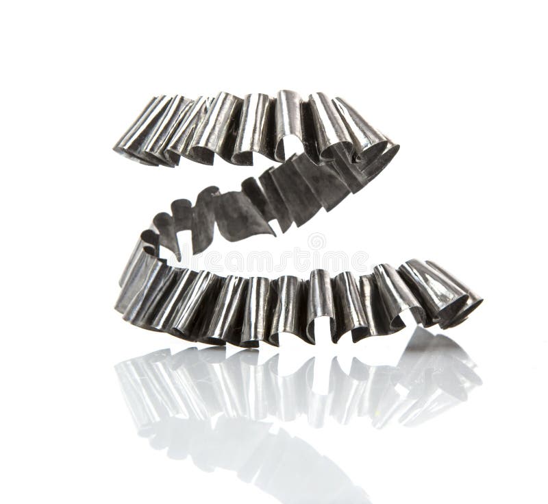 Metal Swarf Chips Scrap Cng Milling Iron Close-up Stock Photo - Image ...