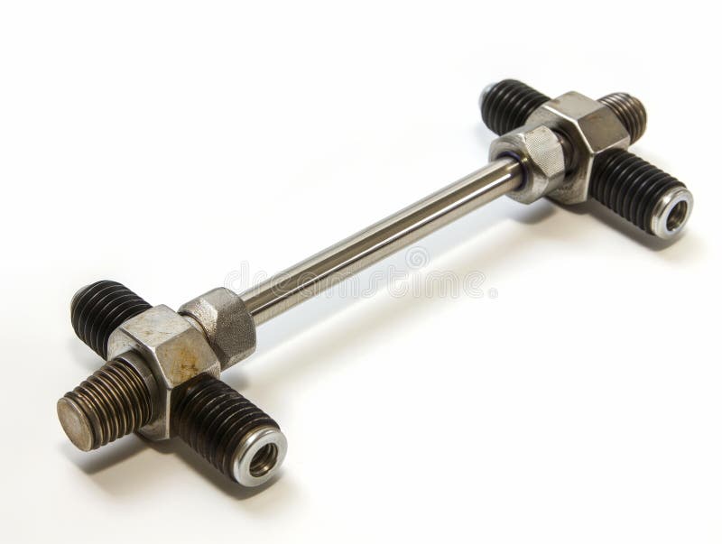 Metal T-shaped Pipe Connector with Threaded Ends Stock Image - Image of ...