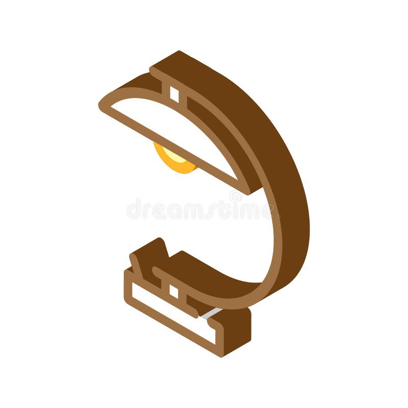Metal Table Lamp Isometric Icon Vector Illustration Stock Vector ...