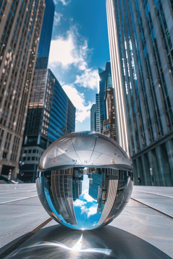 Metal Table with Sphere stock photo. Image of commercial - 374948414