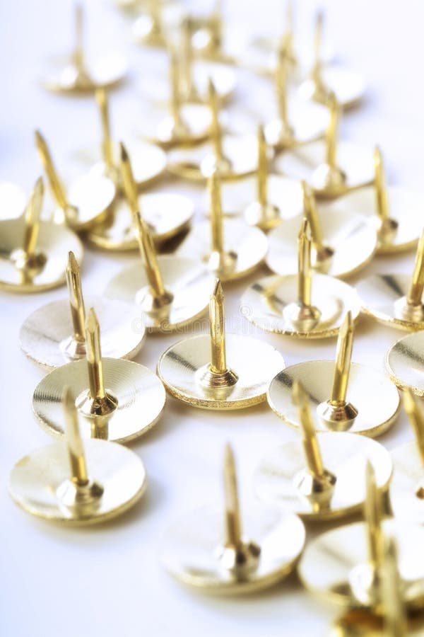 Metal tacks, close-up stock photo. Image of business - 50491388