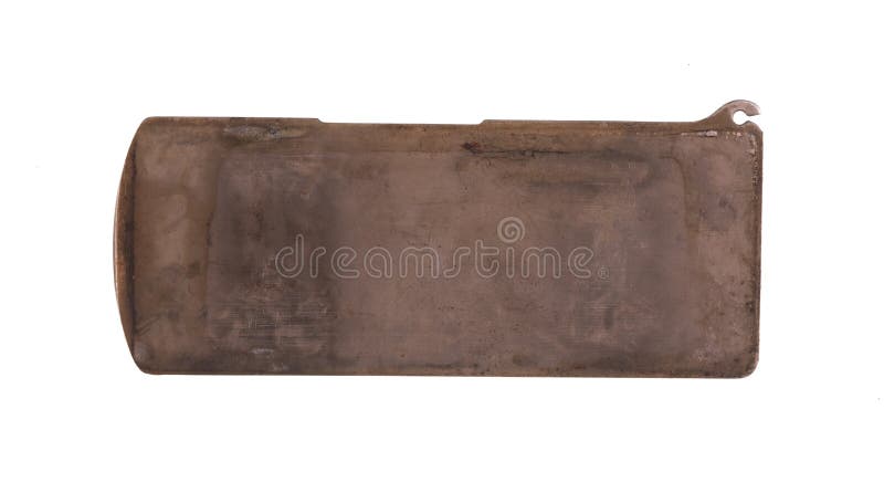 Metal Tag Frame Isolated on White Stock Image - Image of bronze, empty ...