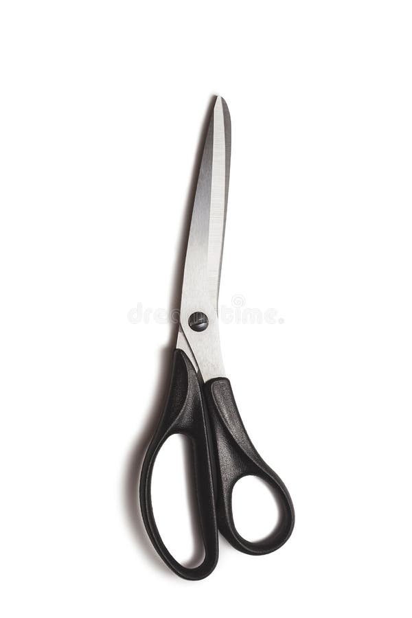 Metal Tailor Sewing Scissors with Black Big and Small Rings Stock Photo ...