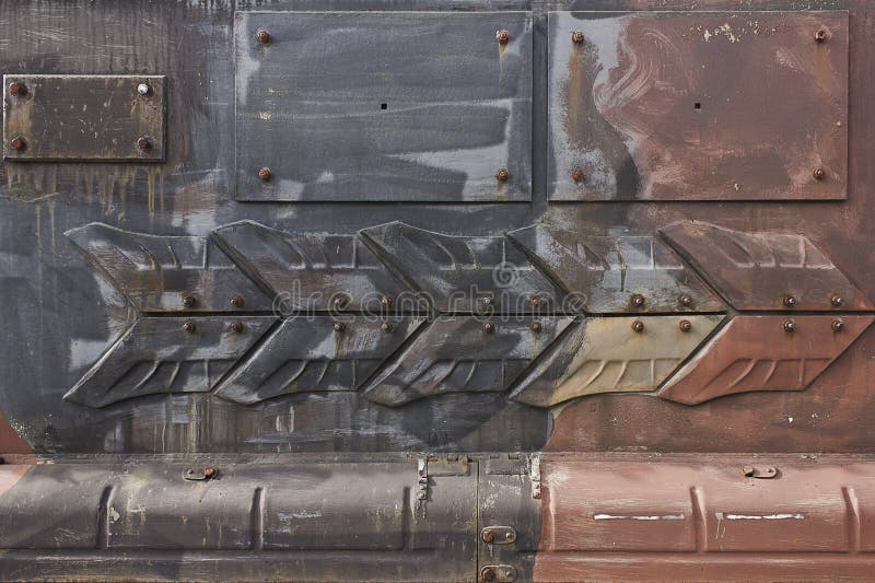 Metal tank armour close-up stock image. Image of grey - 295586991