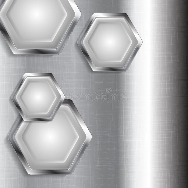 Metal Tech Design with Squares Stock Illustration - Illustration of ...