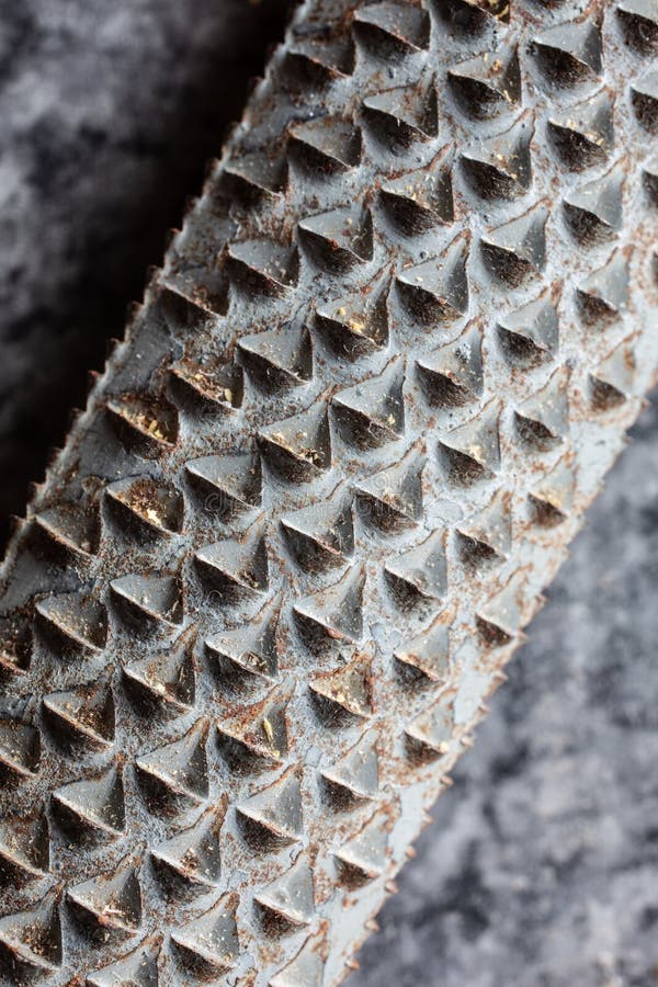 Metal Teeth Texture Pattern on Rusty Platform Stock Photo - Image of ...
