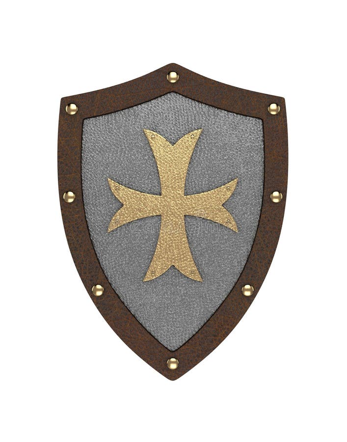 Templar Shield with a Red Cross Stock Vector - Illustration of symbol ...