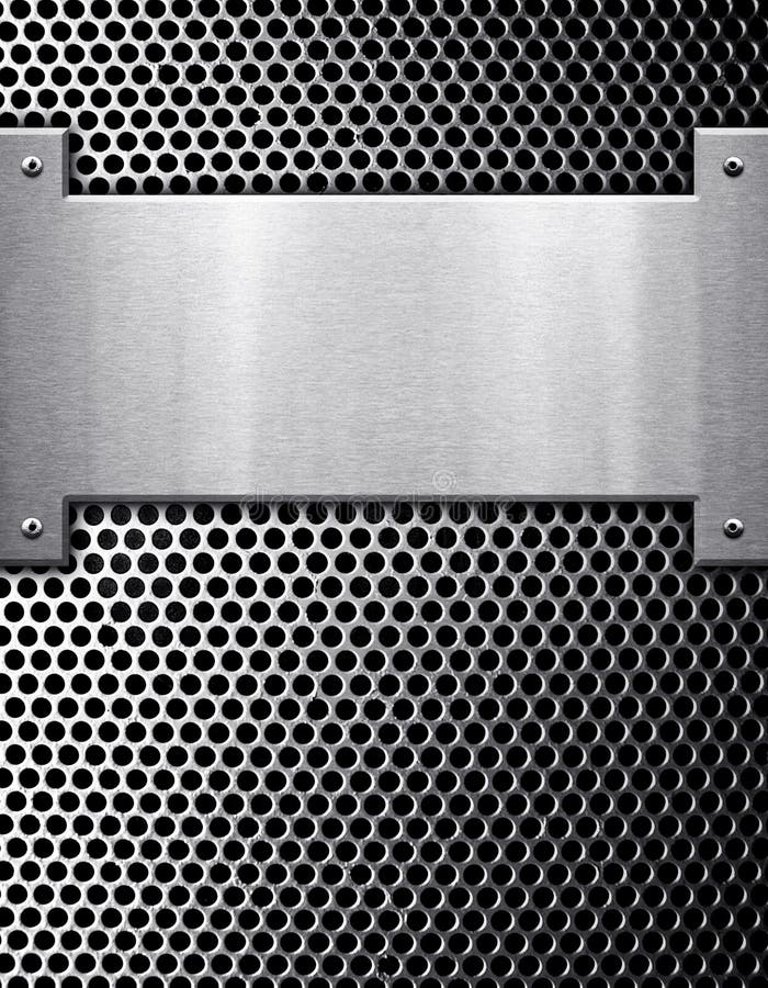 Metal Template with Texture. Stock Vector - Illustration of grid ...