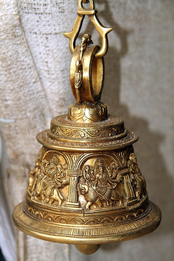 Metal temple bell stock image. Image of bell, still, brass - 21634775