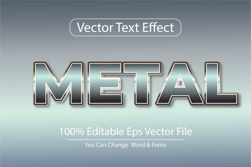 Editable Text Effect Metal Stock Illustrations – 1,066 Editable Text ...