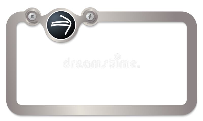 Metal text frame stock vector. Illustration of screws - 49861108