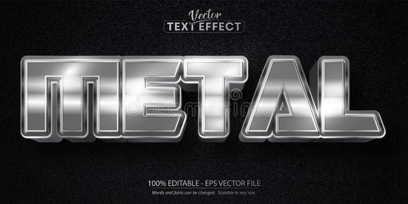 Editable Silver Text Effect Stock Illustrations – 970 Editable Silver ...