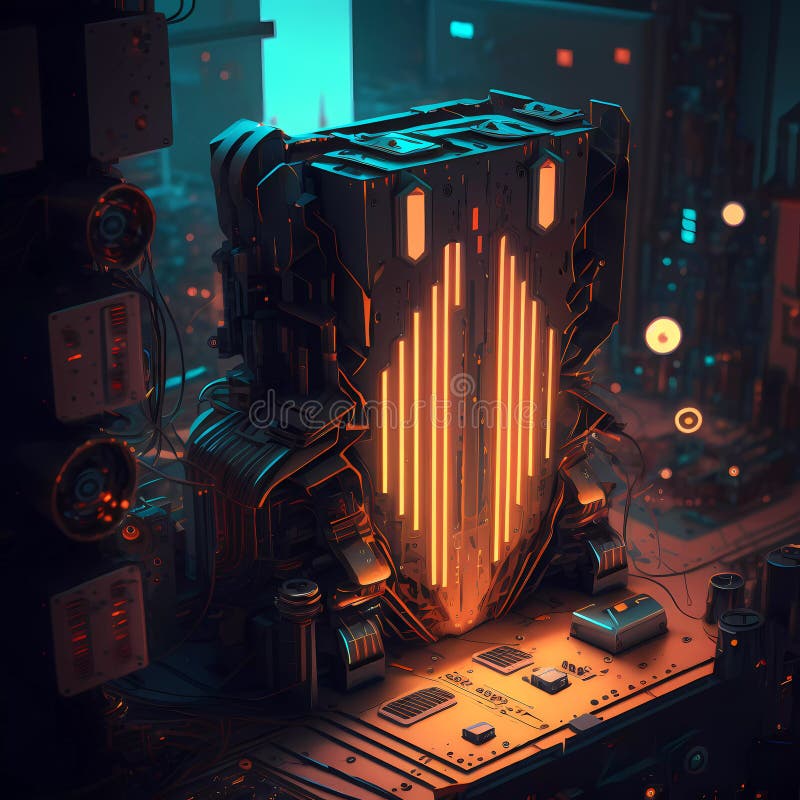 Metal Texture Artificial Intelligence Technology Robot Illustration ...