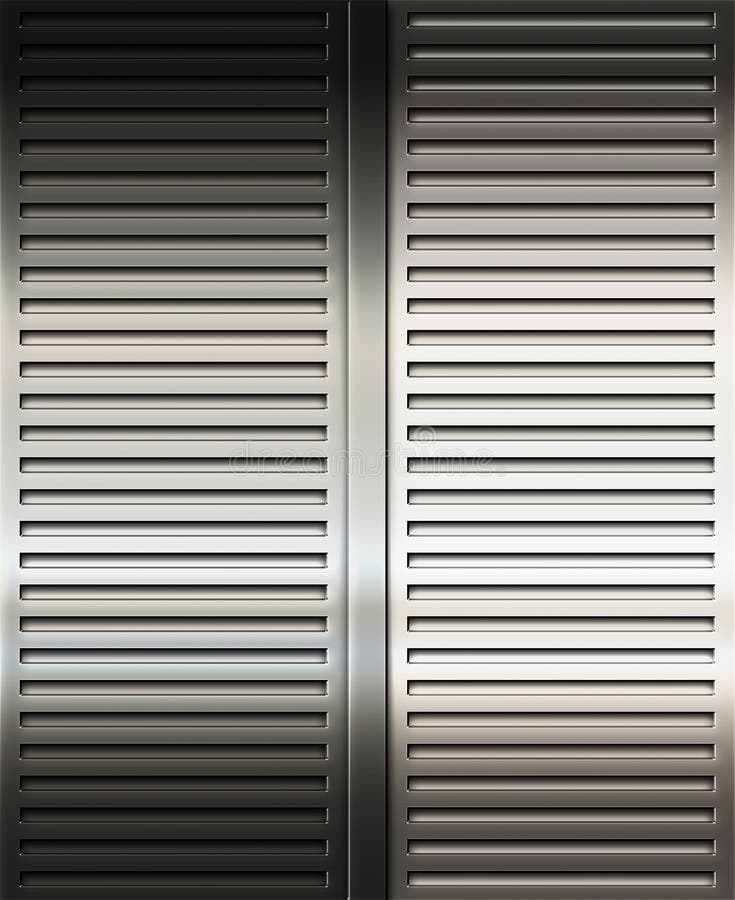 Rolling Shutter Metal Gate Vector Door. Entrance Roller Warehouse Door ...
