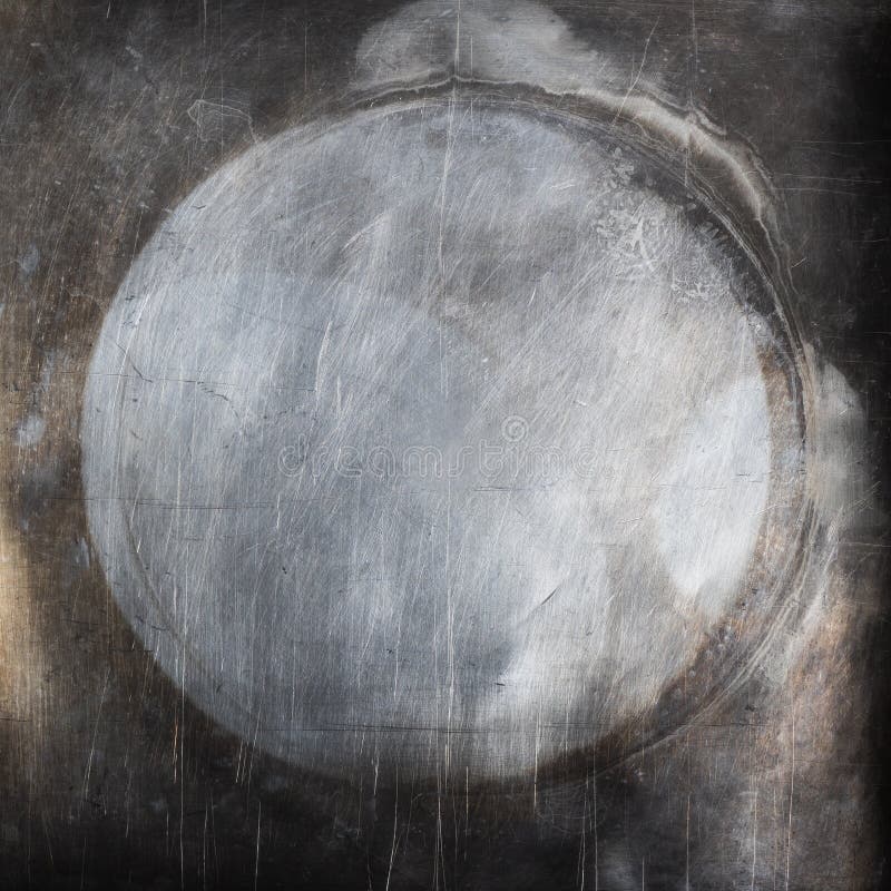 Metal Texture with Circle Burn Mark and Scratches Stock Photo - Image ...