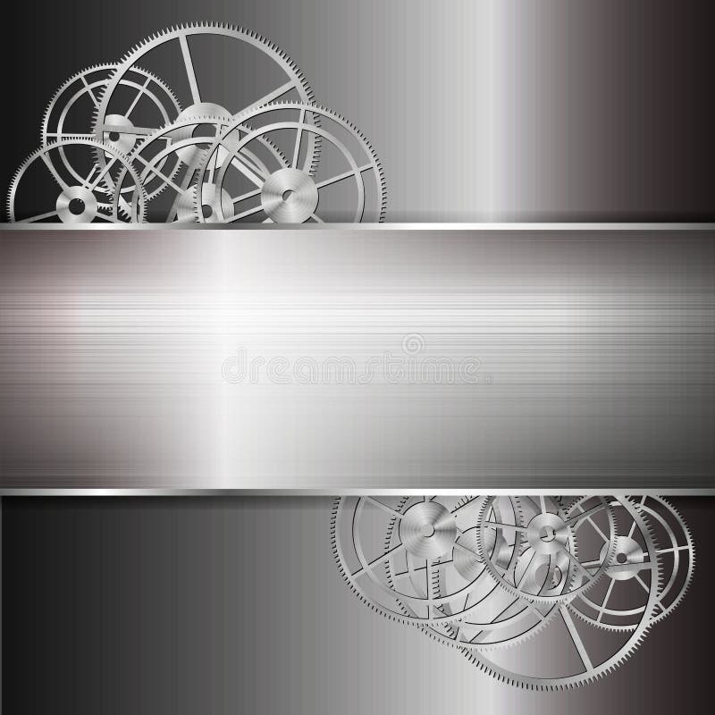 Metal texture with gear. stock illustration. Illustration of reflection ...