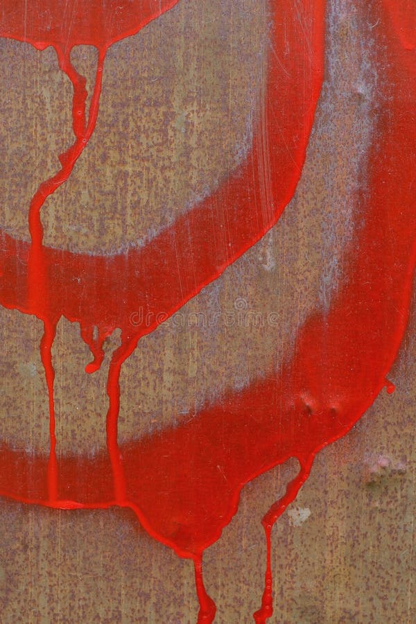 Metal Texture from Iron Wall with Red Paint Stripes Stock Photo - Image ...