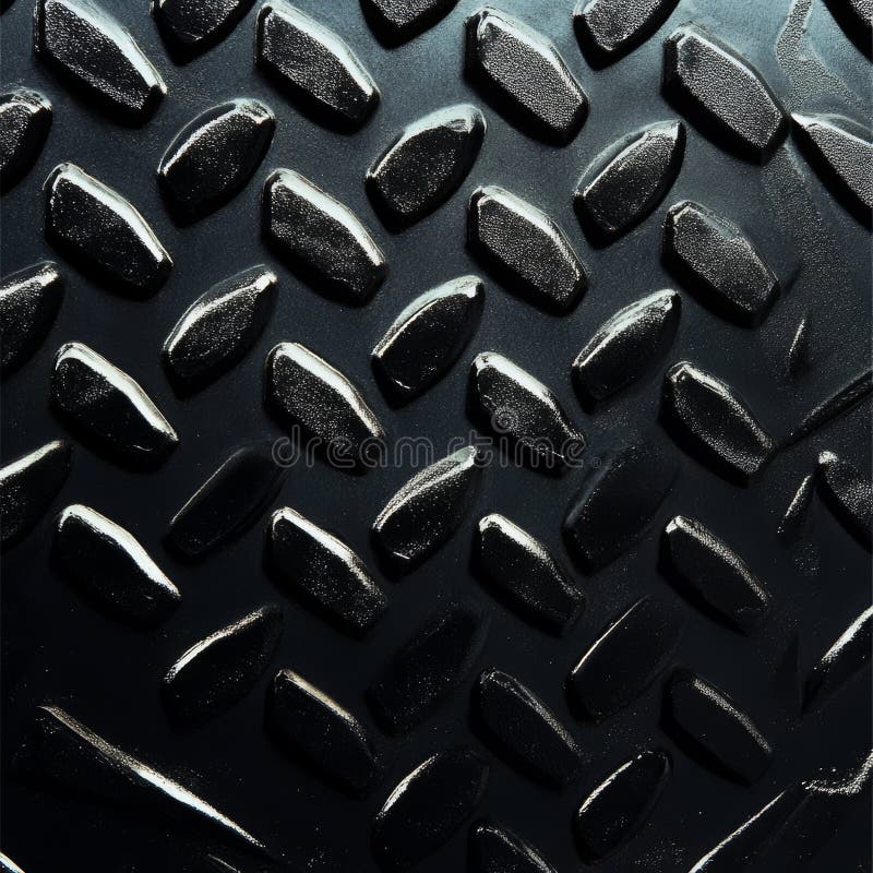 Metal Texture Known As Black Diamond Plate Features a Close-up Pattern ...