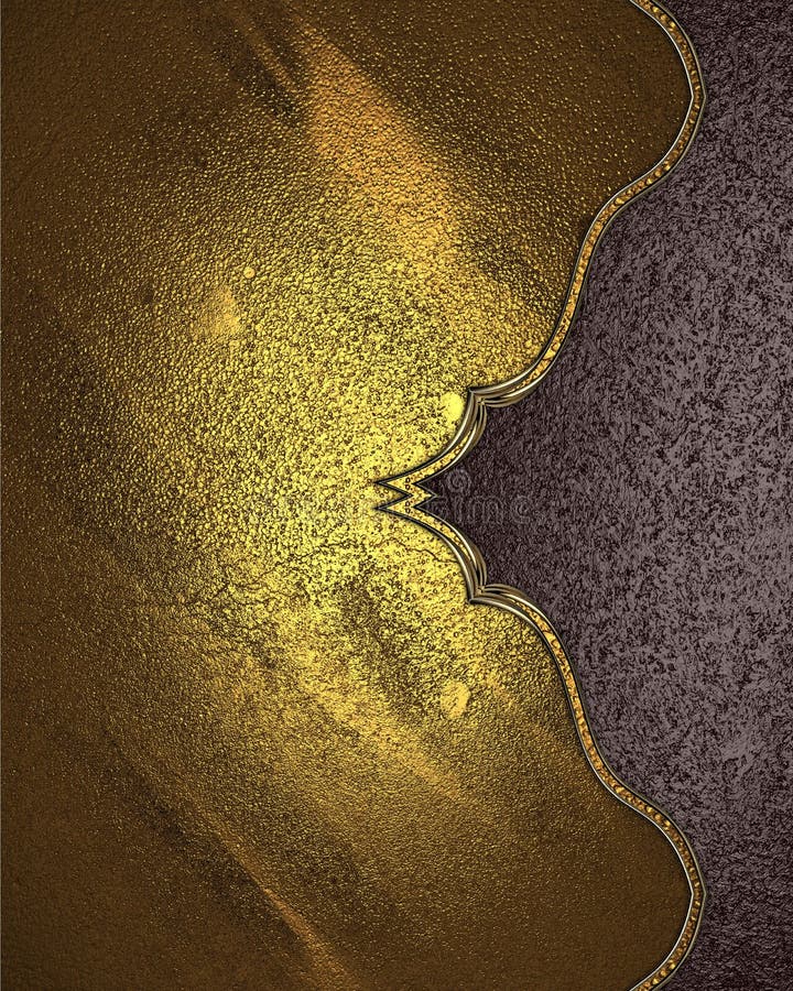 Metal Texture with a Pattern and a Brown Edge. Template for Design ...