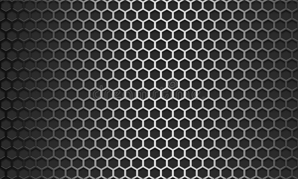 Metal Texture Pattern with Hexagon Mesh Design Stock Illustration ...