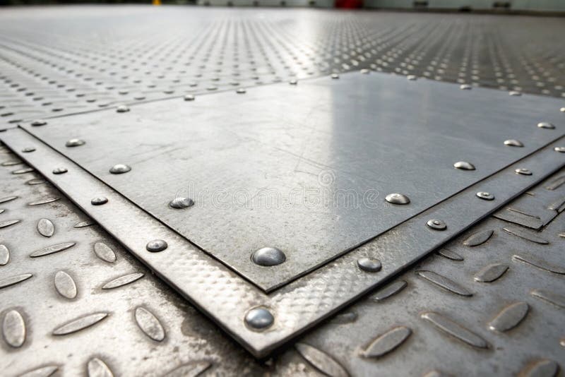 Metal Texture Plate with Rivets Stock Illustration - Illustration of ...