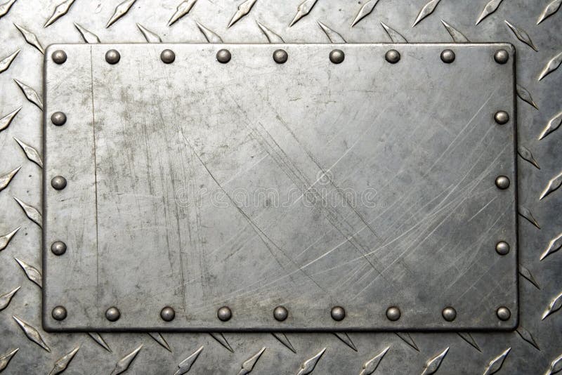 Metal Texture Plate with Rivets Stock Illustration - Illustration of ...