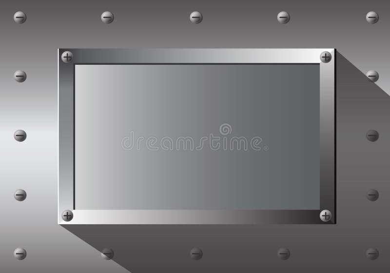 Metal Texture Plate with Screws Stock Vector - Illustration of metallic ...
