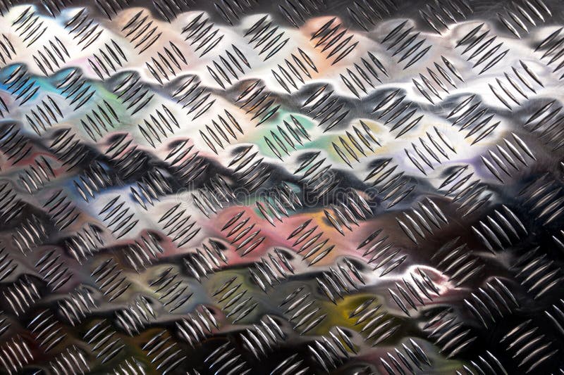 Metal Texture with Reflection of Colors. Stock Photo - Image of ...