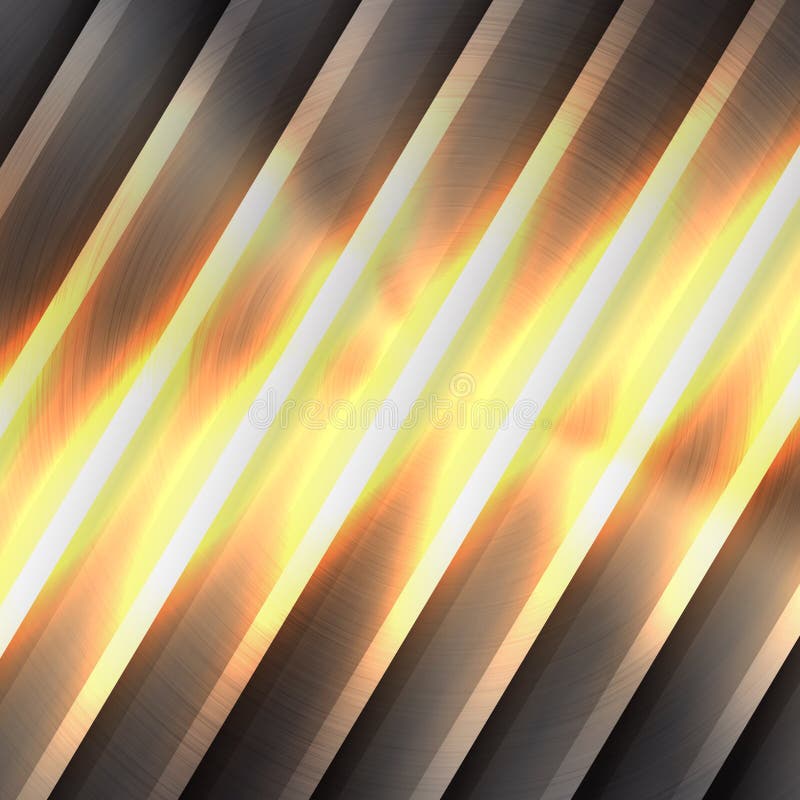 Metal Texture with Reflection, Perforation and Golden Glow Stock ...
