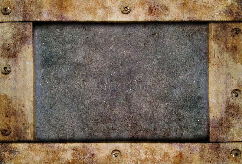 Metal Texture with Riveted Border Stock Image - Image of retro, border ...