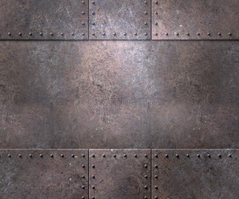 Metal Texture with Rivets Background Stock Illustration - Illustration ...