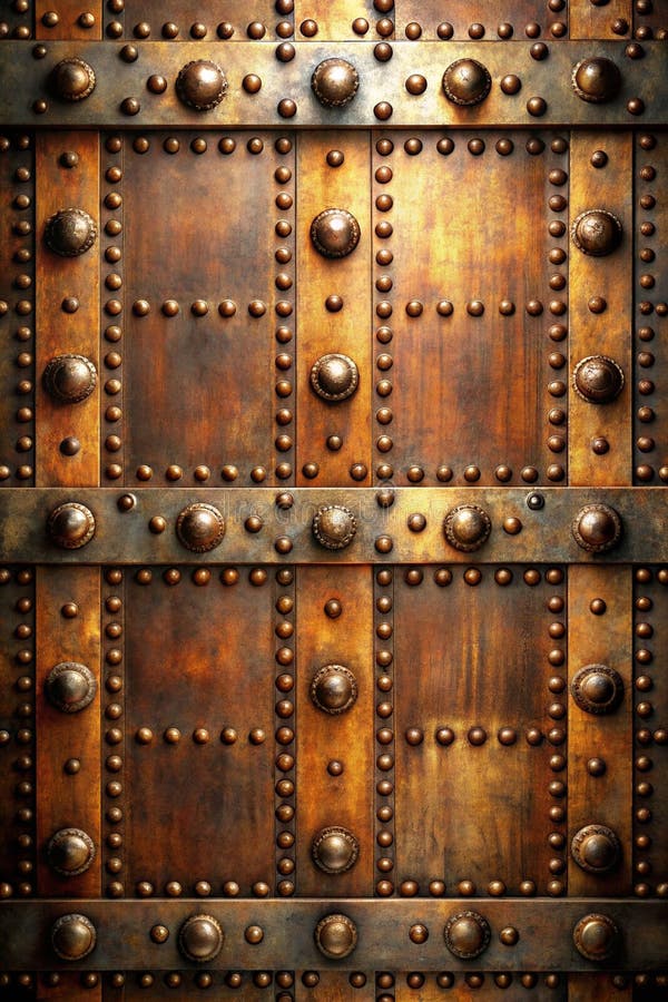 Metal Texture with Rivets in Steampunk Style Stock Illustration ...