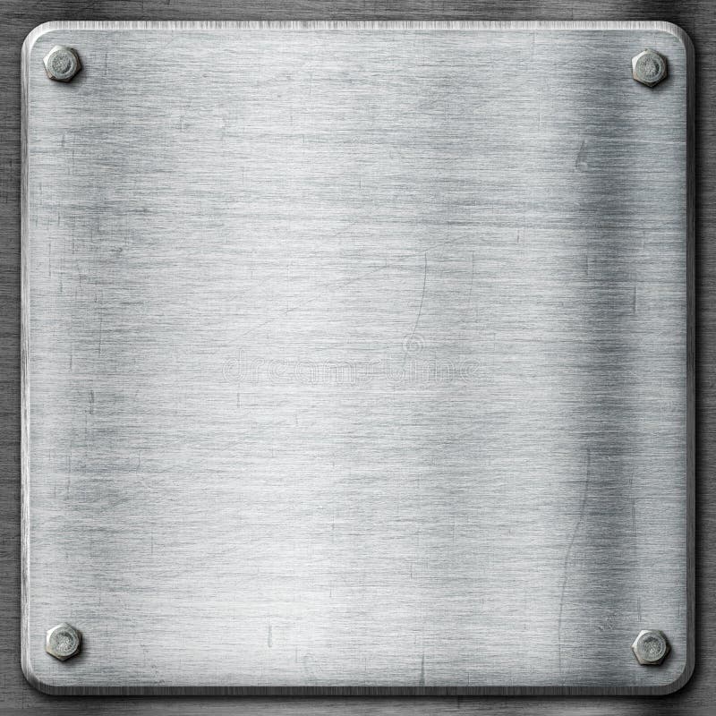 Metal Texture Template Background. Steel Plate. Stock Photo - Image of ...