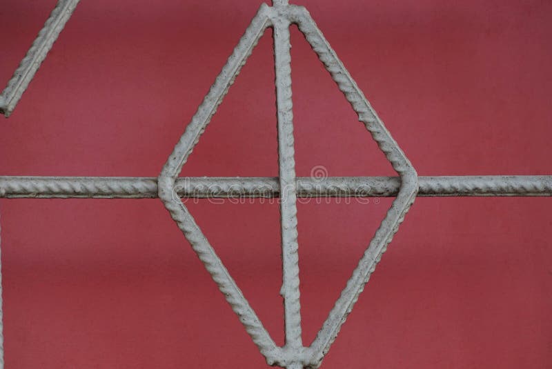 Metal Texture of White Iron Reinforcing Bars with Patterns in the Fence ...