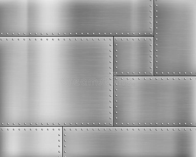 Old Military Armor Texture with Rivets. Metal Background Stock Vector ...