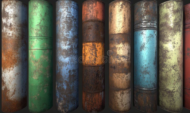 Metal Textures with Different Shades and Colors of Rust Stock Image ...