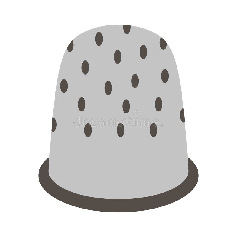Metal Thimble. Tool for Sewing and Knitting, Needlework. Vector ...