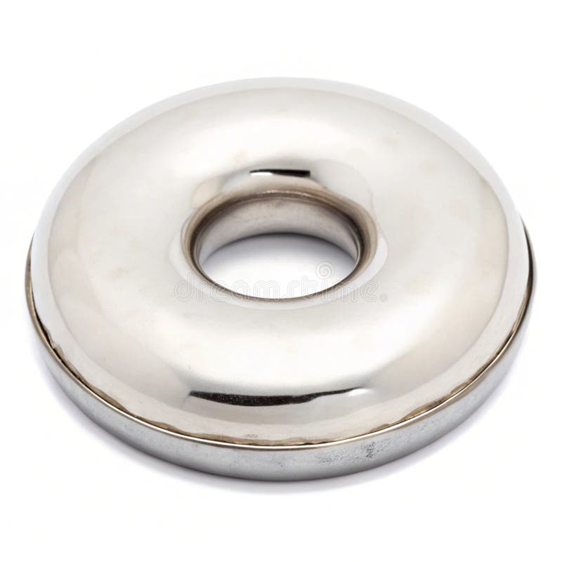 Metal Thin Donut Shape Isolated on Transparent Background Stock ...