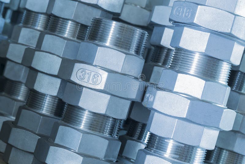 Threaded pipe connection stock photo. Image of conditioning - 34643586