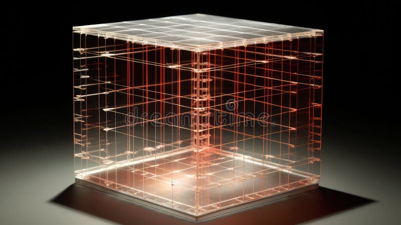 Metal Three-dimensional Box Stock Illustration - Illustration of open ...