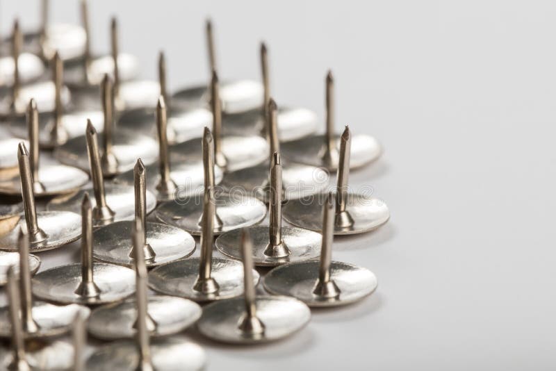 Metal Thumb Tacks stock image. Image of background, close - 125402073