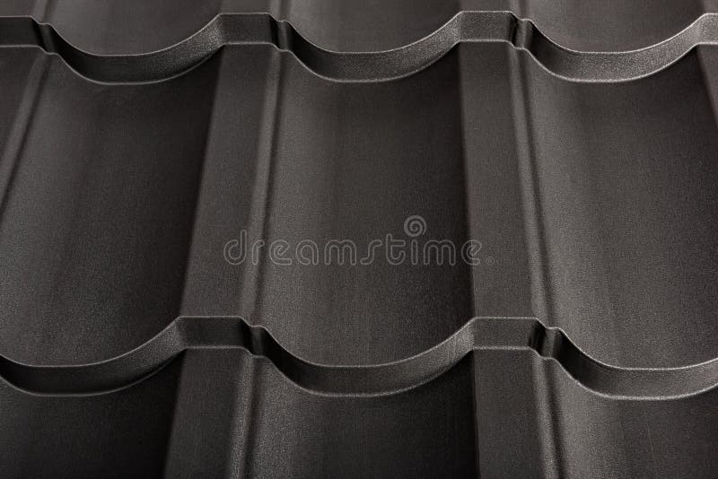 Metal Tile Isolated on White Background. Material for Roof Stock Photo ...