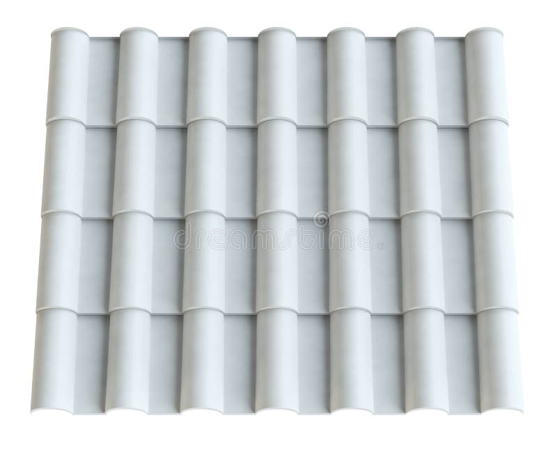 Metal Red Tile for Roof, Isolated Stock Illustration - Illustration of ...