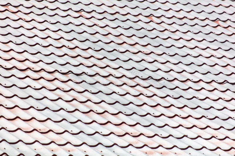 Metal Tiles on the Roof As an Abstract Background. Texture Stock Image ...