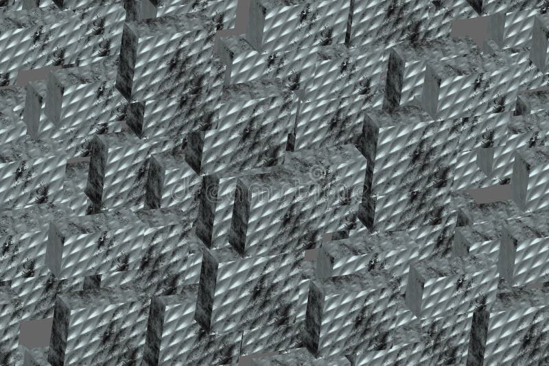 Metal Tiles Seamless Pattern, 3D Illustration Background Stock ...