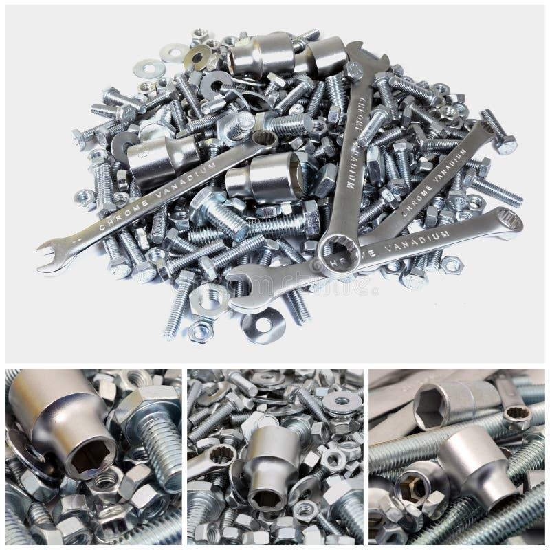 Metal Tools and Fixing Elements. Stock Photo - Image of tool, equipment ...