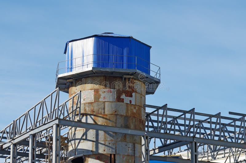 Metal tower construction. stock image. Image of building - 92483645