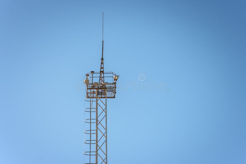 A Metal Tower with a Lightning Rod Stock Image - Image of electrical ...