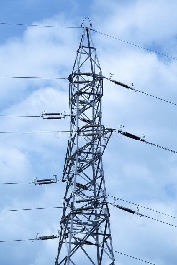 High voltage tower. stock image. Image of clouds, dangerous - 146495295